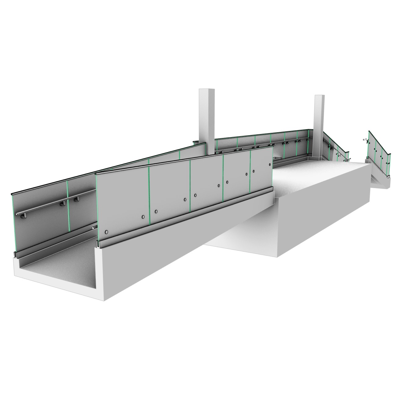 Glazing railing design - VisualARQ