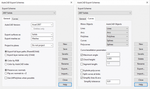 Cómo exportar documentos de Rhino y VisualARQ en AutoCAD - VisualARQ