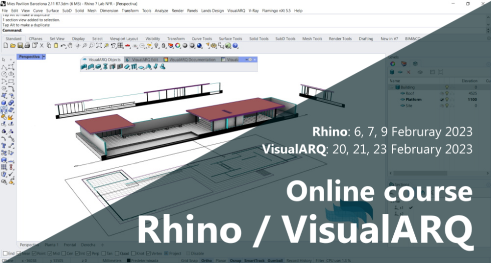 Rhino and VisualARQ online course in February 2023 - VisualARQ