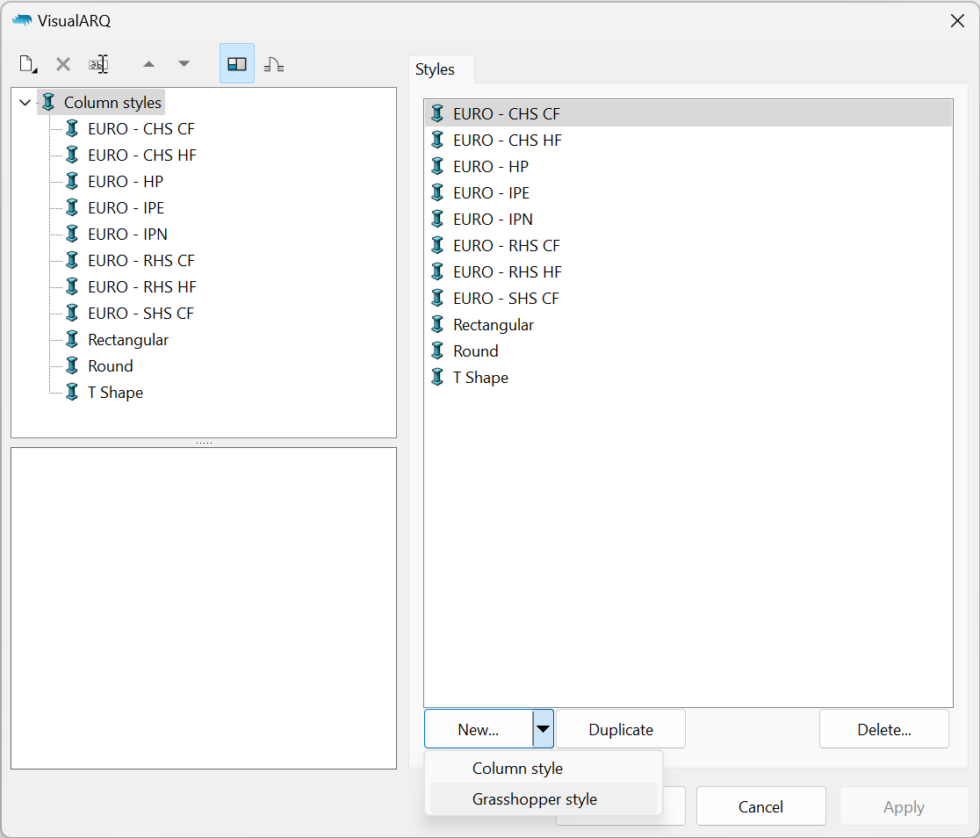 Get Started Grasshopper styles - VisualARQ