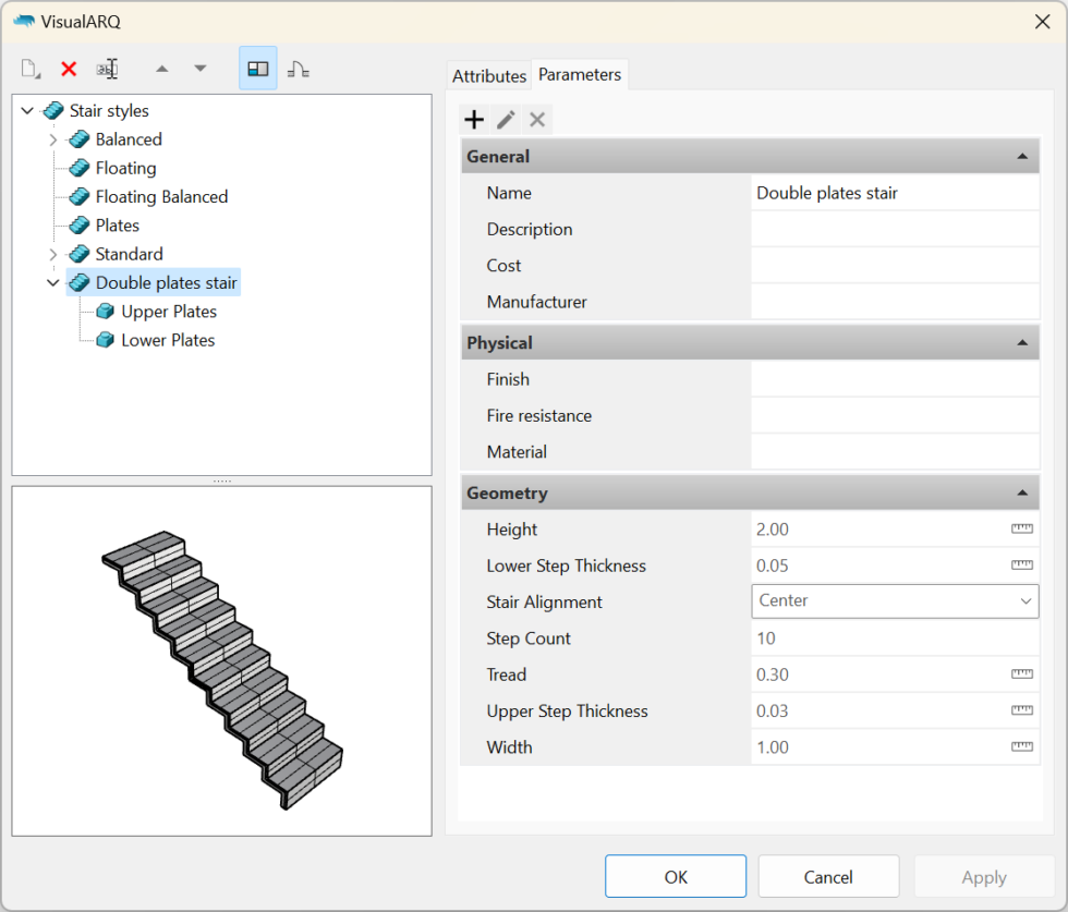 Escaleras - VisualARQ